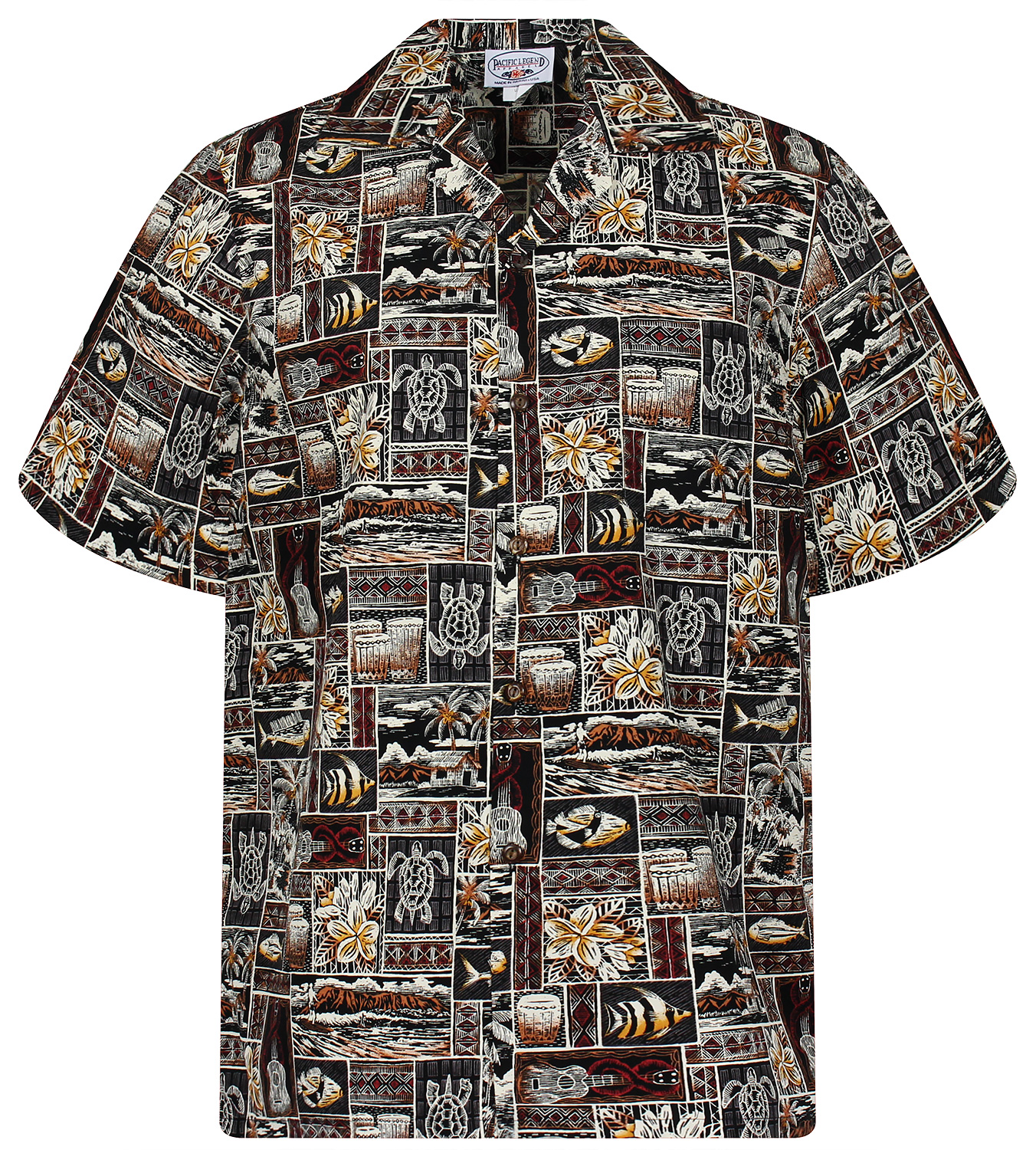 Pacific Legend | Original Hawaiihemd | Herren | S - 4XL | Puzzle Palmen ...